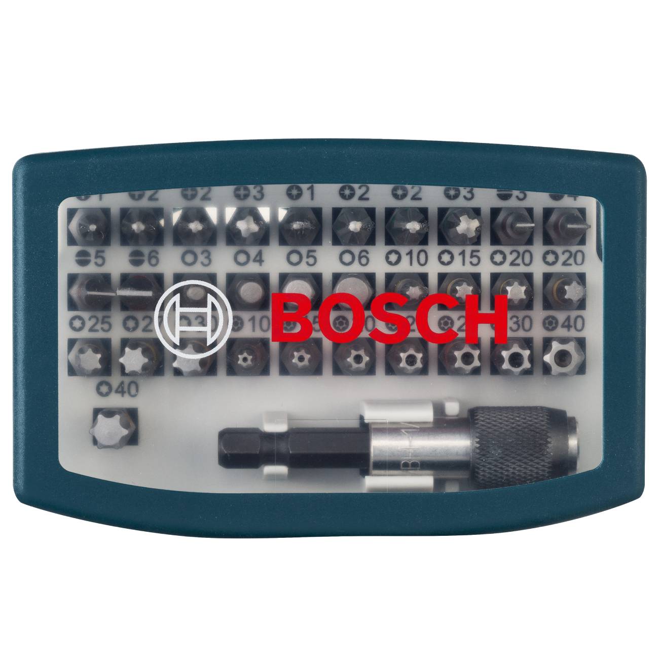 BOSCH ชุดดอกไขควง X-LINE 32 ชิ้น #2607017359 พร้อมข้อต่ออเนกประสงค์