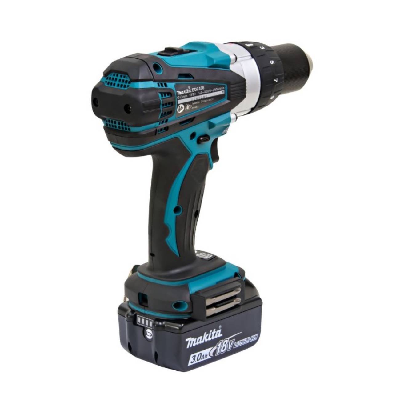 MAKITA DDF458 สว่านไขควง 18V พร้อมแท่นชาร์จ + แบต