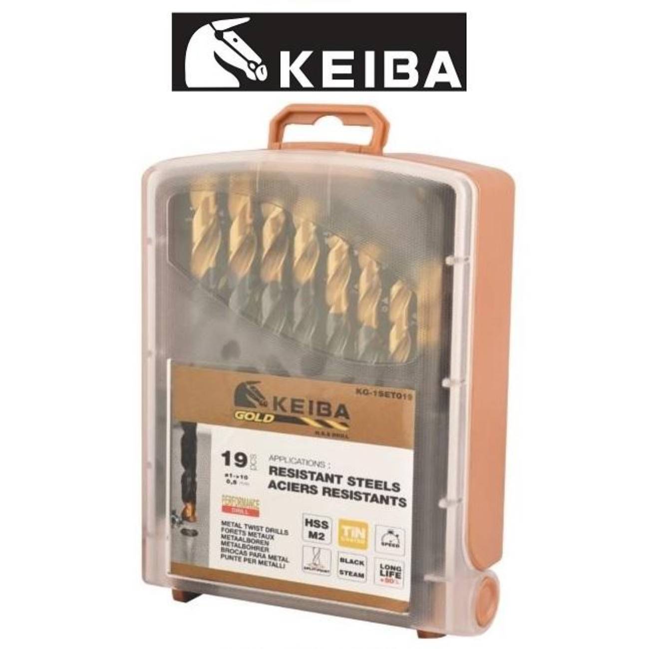 KEIBA KG-1SET019 ชุดดอกสว่าน HSS M2 MM