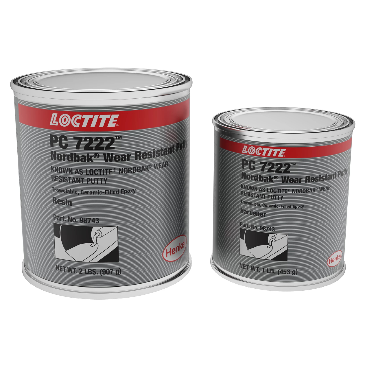 LOCTITE #98742 น้ำยา 98742 1lb. WEAR RESISTANT PUTTY (GREY)