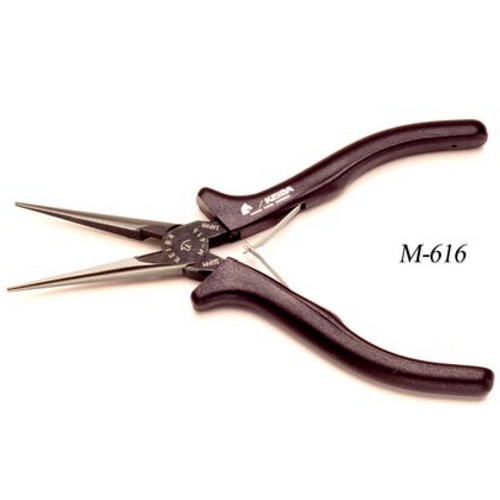 KEIBA คีมปากแหลม อิเลคทรอนิค ด้ามดำ M616-6นิ้ว