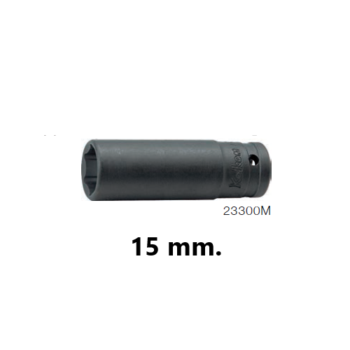 KOKEN 23300M-15 ลูกบ๊อกอินดัสเตรียล ยาว 3/8นิ้ว-6P-15mm.